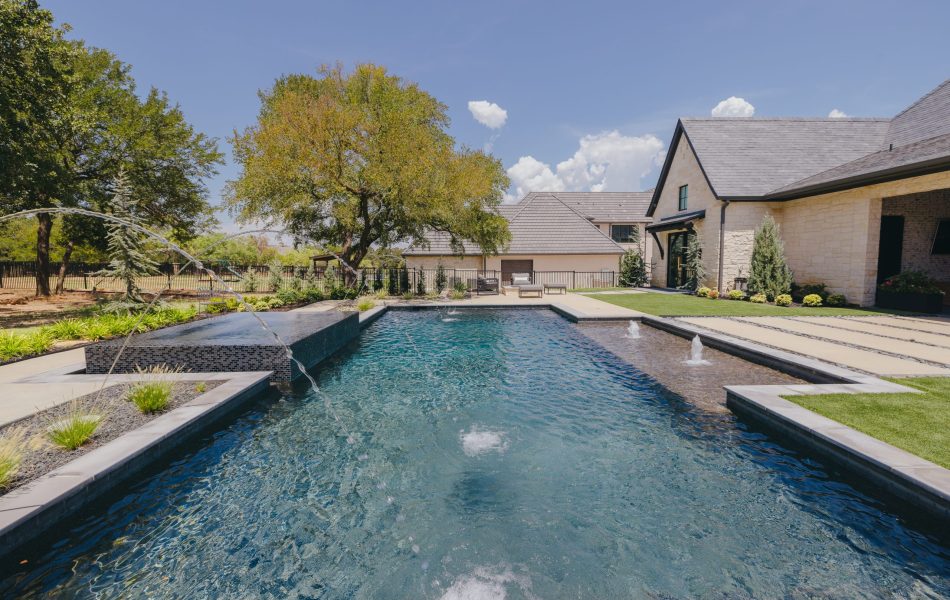 Modern Straight-Line Oasis Project - Claffey Pools